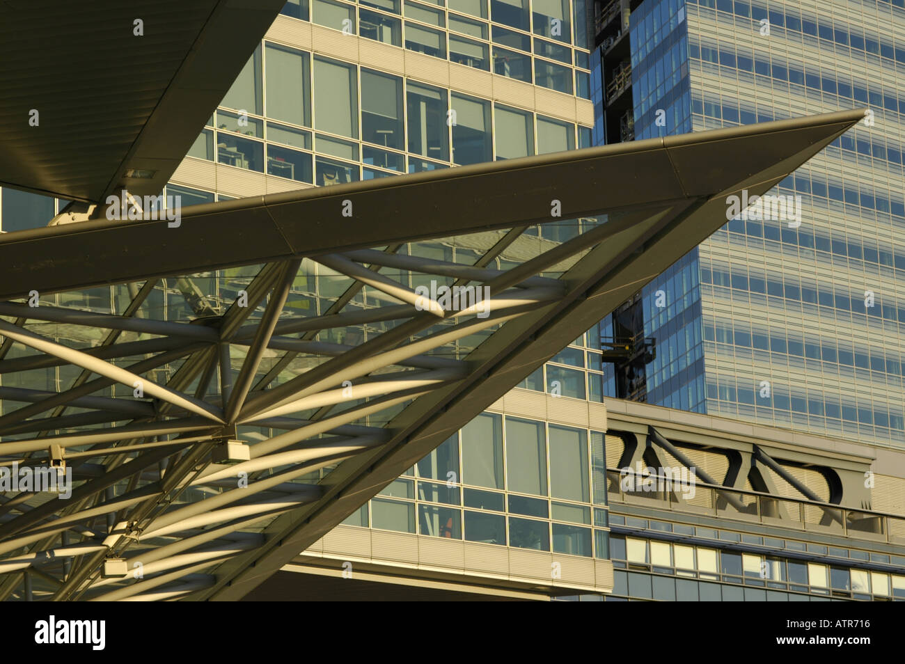 Vienna, Danube City, modern architecture, STRABAG Building Stock Photo ...