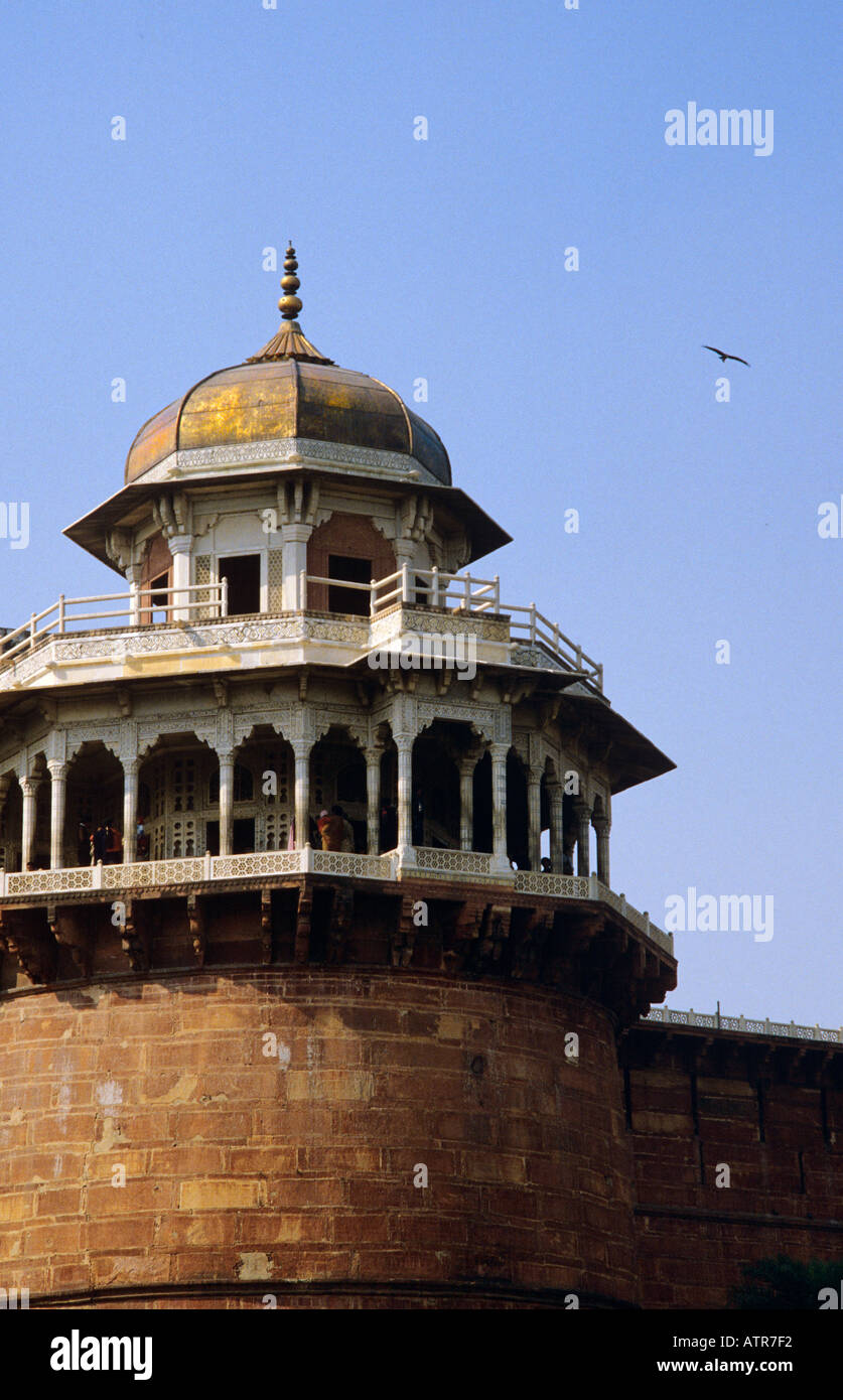 Octagonal Mussaman Buri tower at Agra Fort AGRA India Stock Photo - Alamy