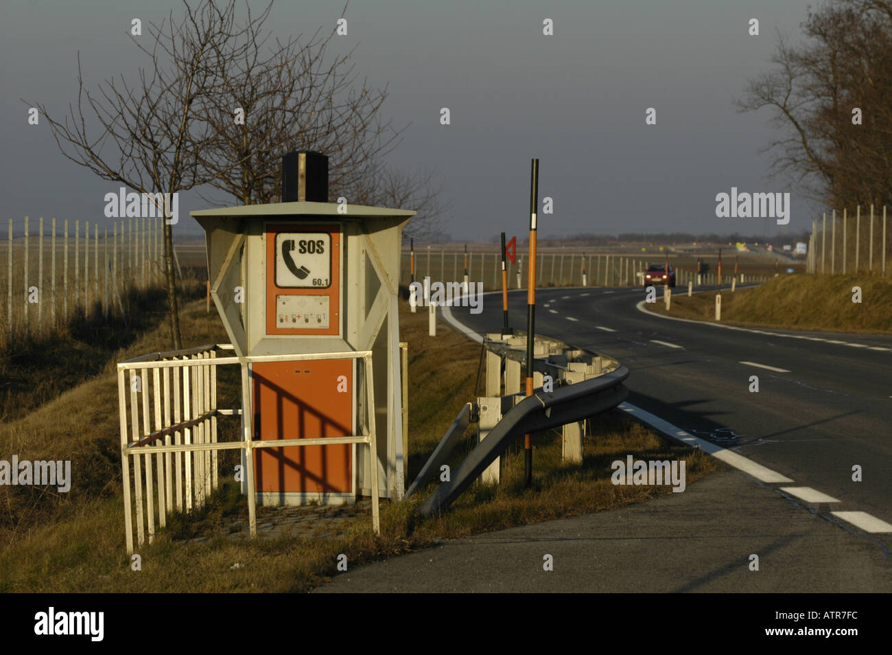 country road, break-down inlet Stock Photo - Alamy