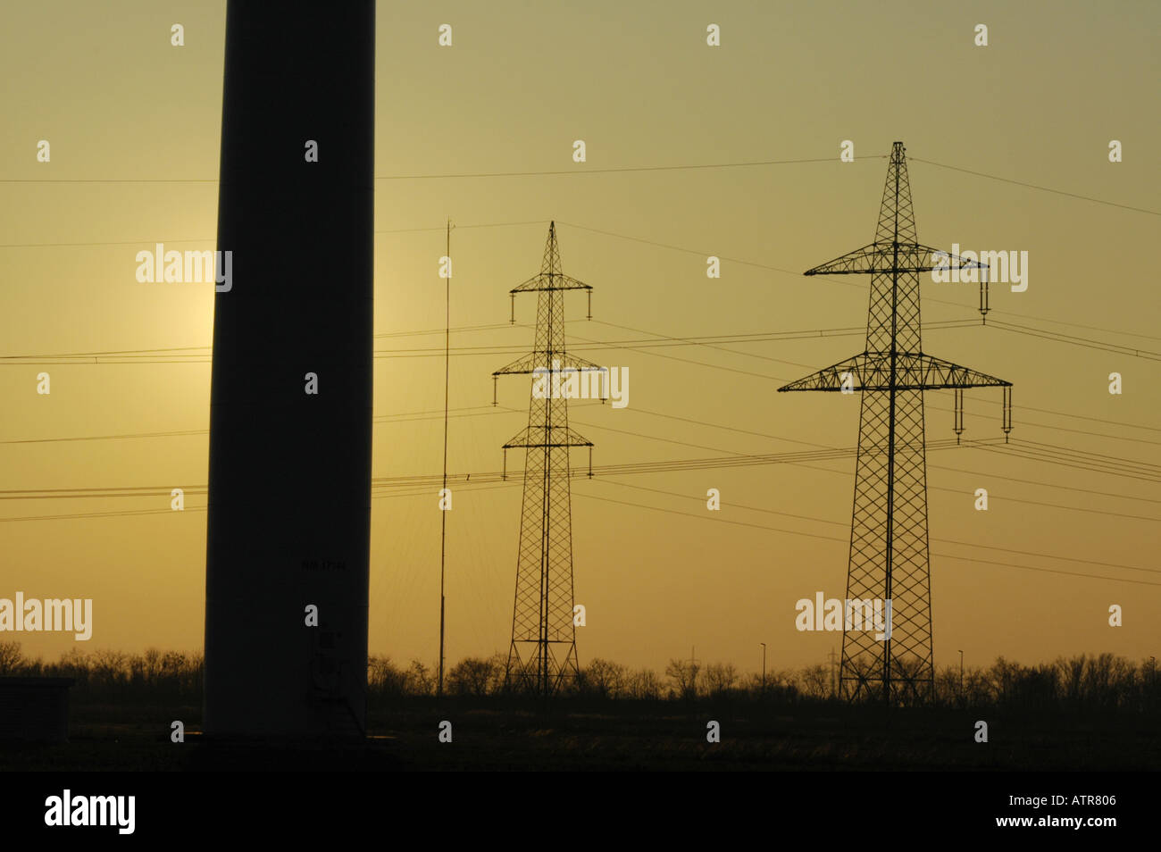 high tension poles Stock Photo - Alamy