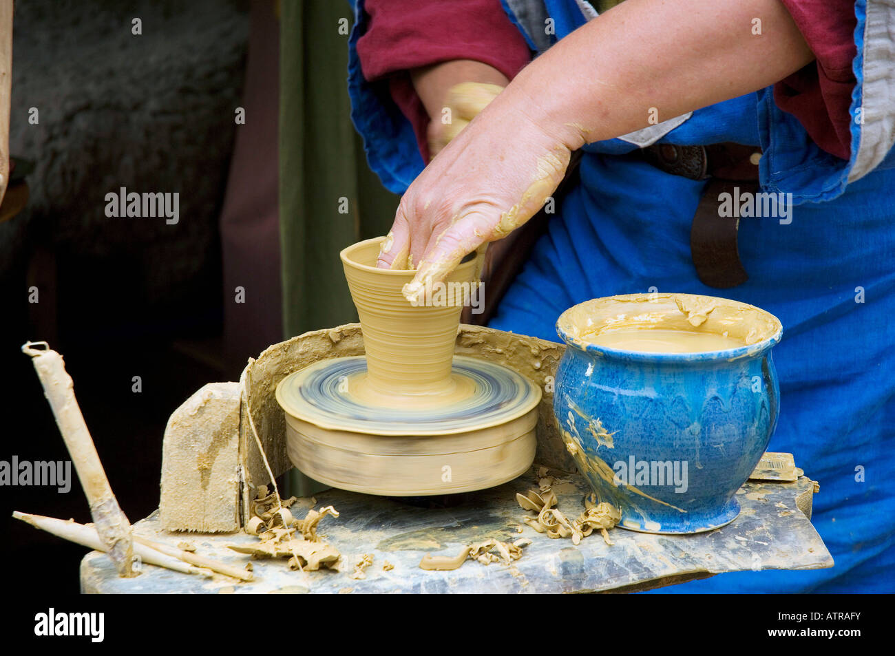 Potter at work Stock Photo - Alamy