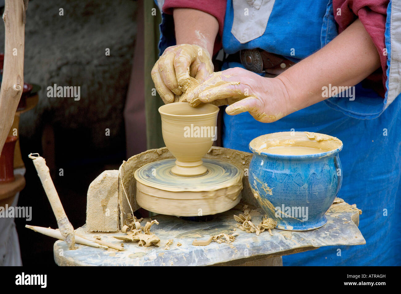 Potter at work Stock Photo - Alamy