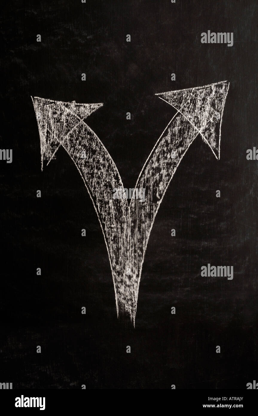 Diverge arrows hi-res stock photography and images - Alamy