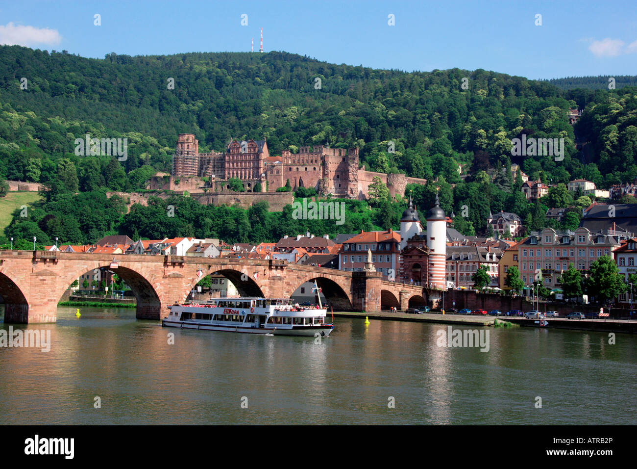 Bridge over river Neckar / Heidelberg Stock Photo - Alamy