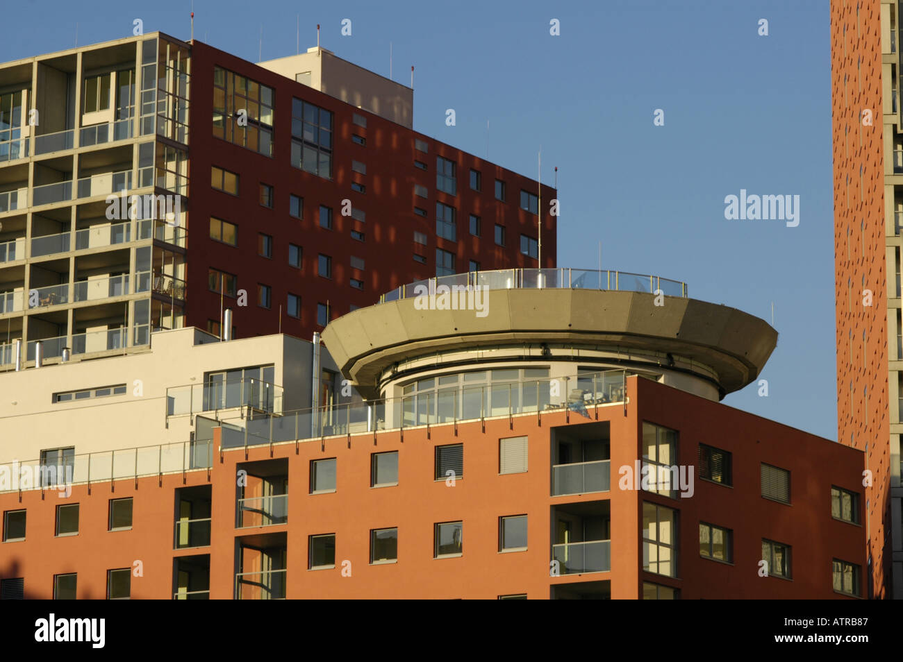 Wienerberg City modern architecture flats Stock Photo - Alamy
