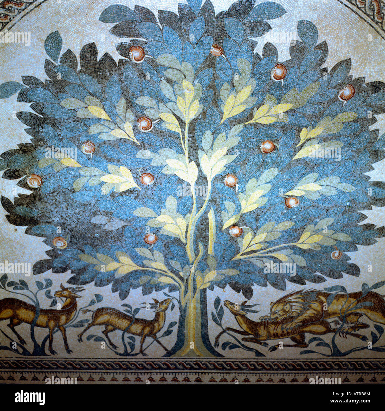 Mosaic floor / Jericho Stock Photo - Alamy