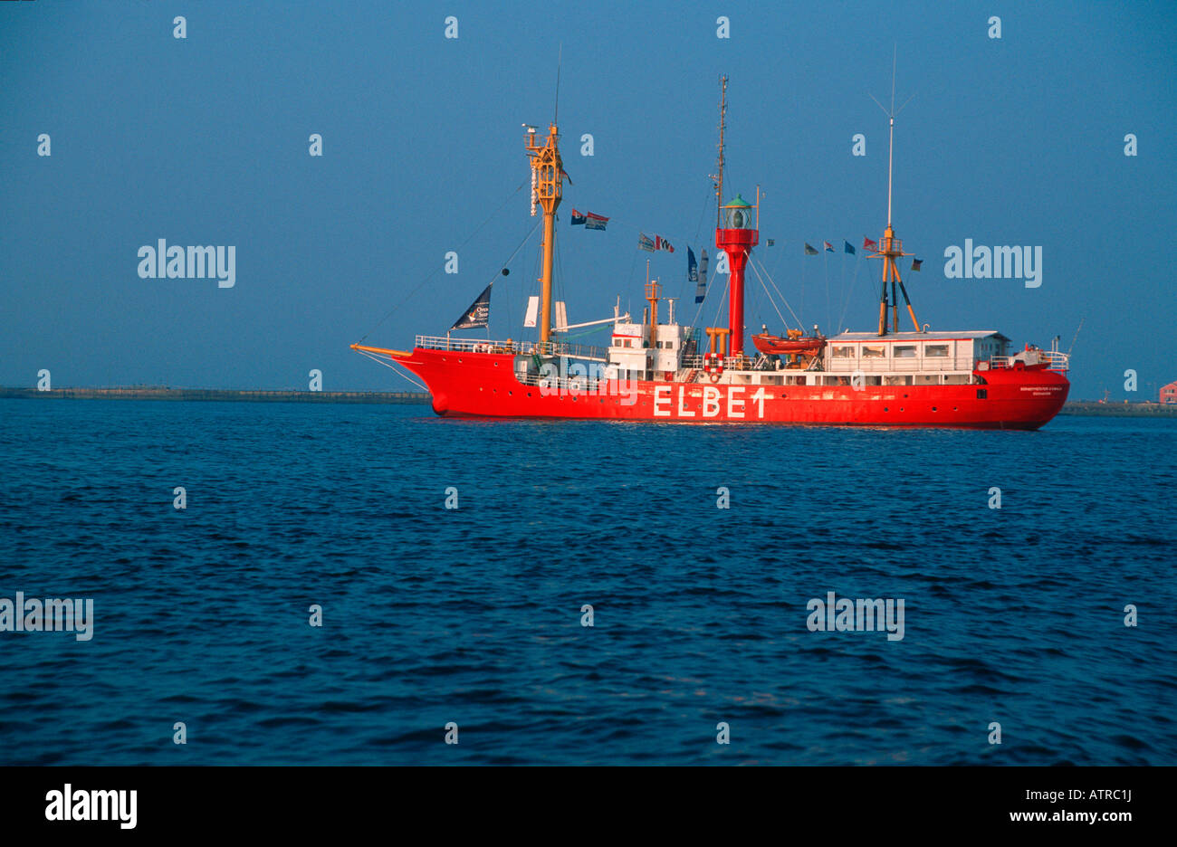 Light ship / Helgoland Stock Photo - Alamy
