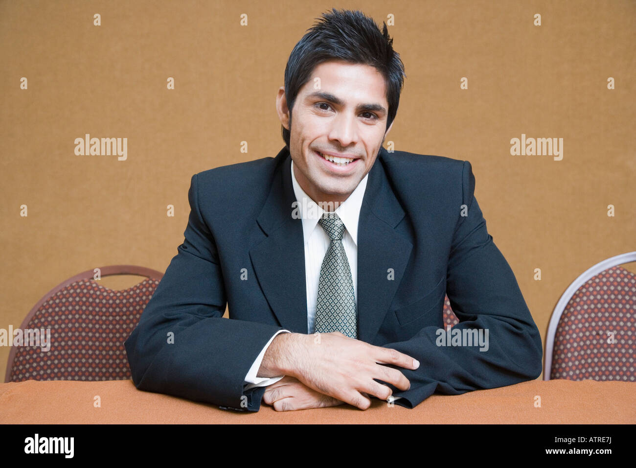 Portrait of a businessman smiling Stock Photo - Alamy