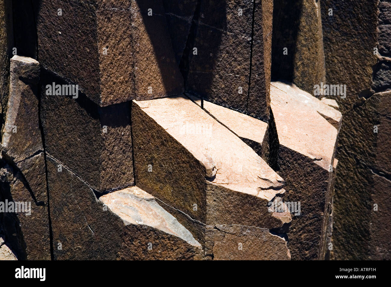 Close up of basalt slabs Stock Photo - Alamy