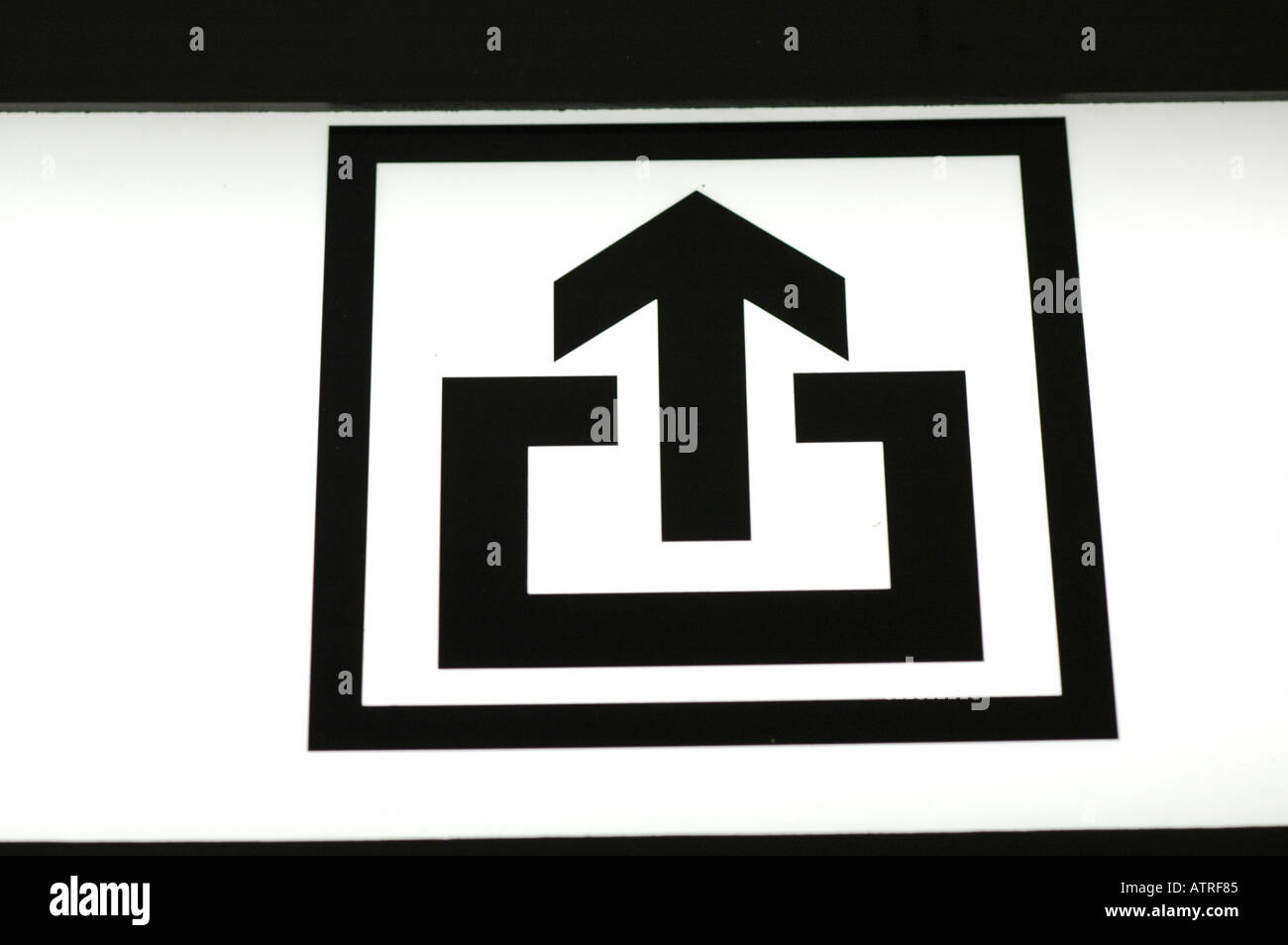 sign, pictogram, exit Stock Photo - Alamy