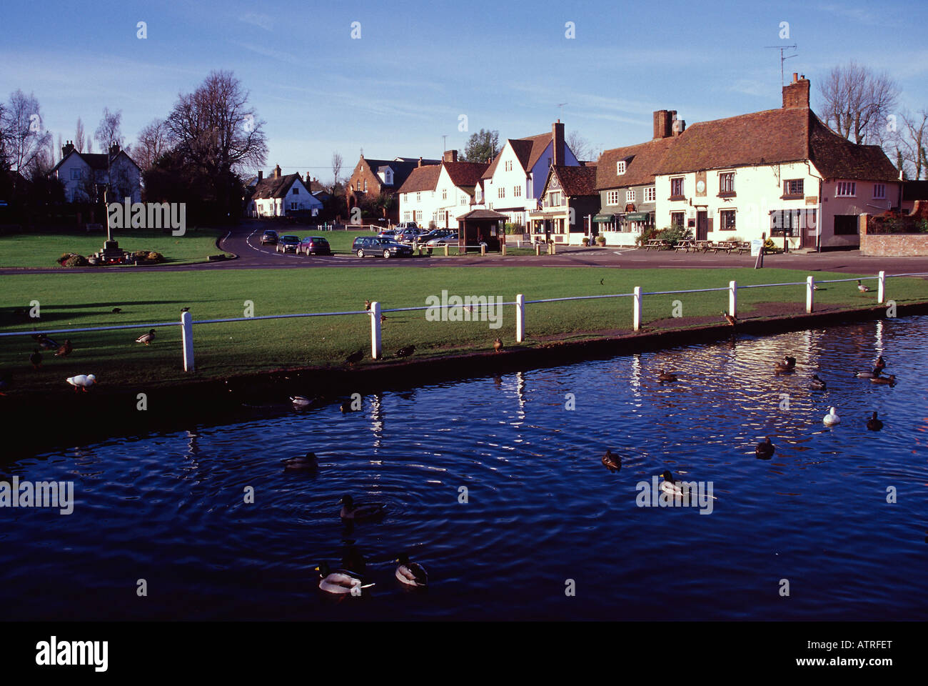 essex england finchingfield village green and duck pond uk gb Stock ...