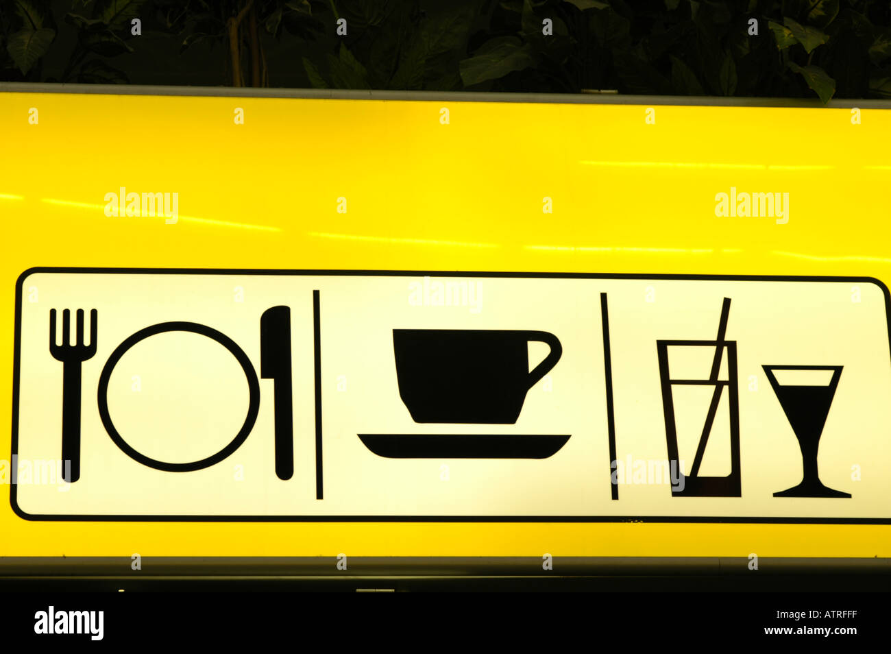 sign, eat, drink, restaurant Stock Photo - Alamy