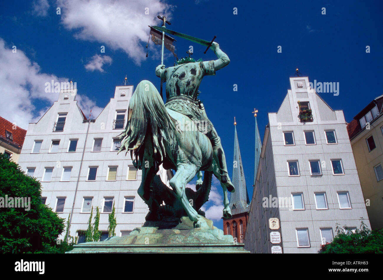 Bronze sculpture / St. Georg Stock Photo - Alamy