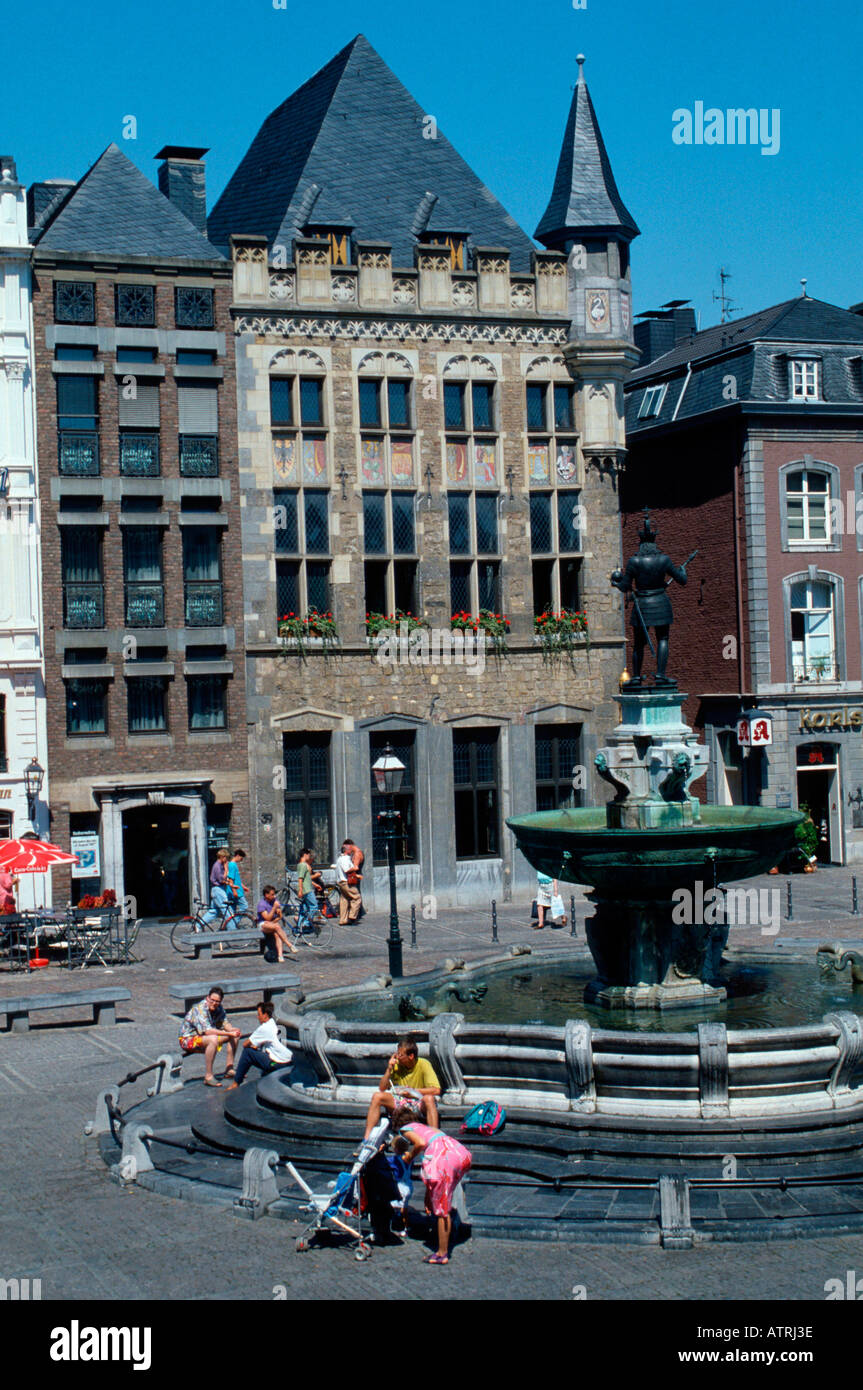 Market square / Aachen Stock Photo - Alamy