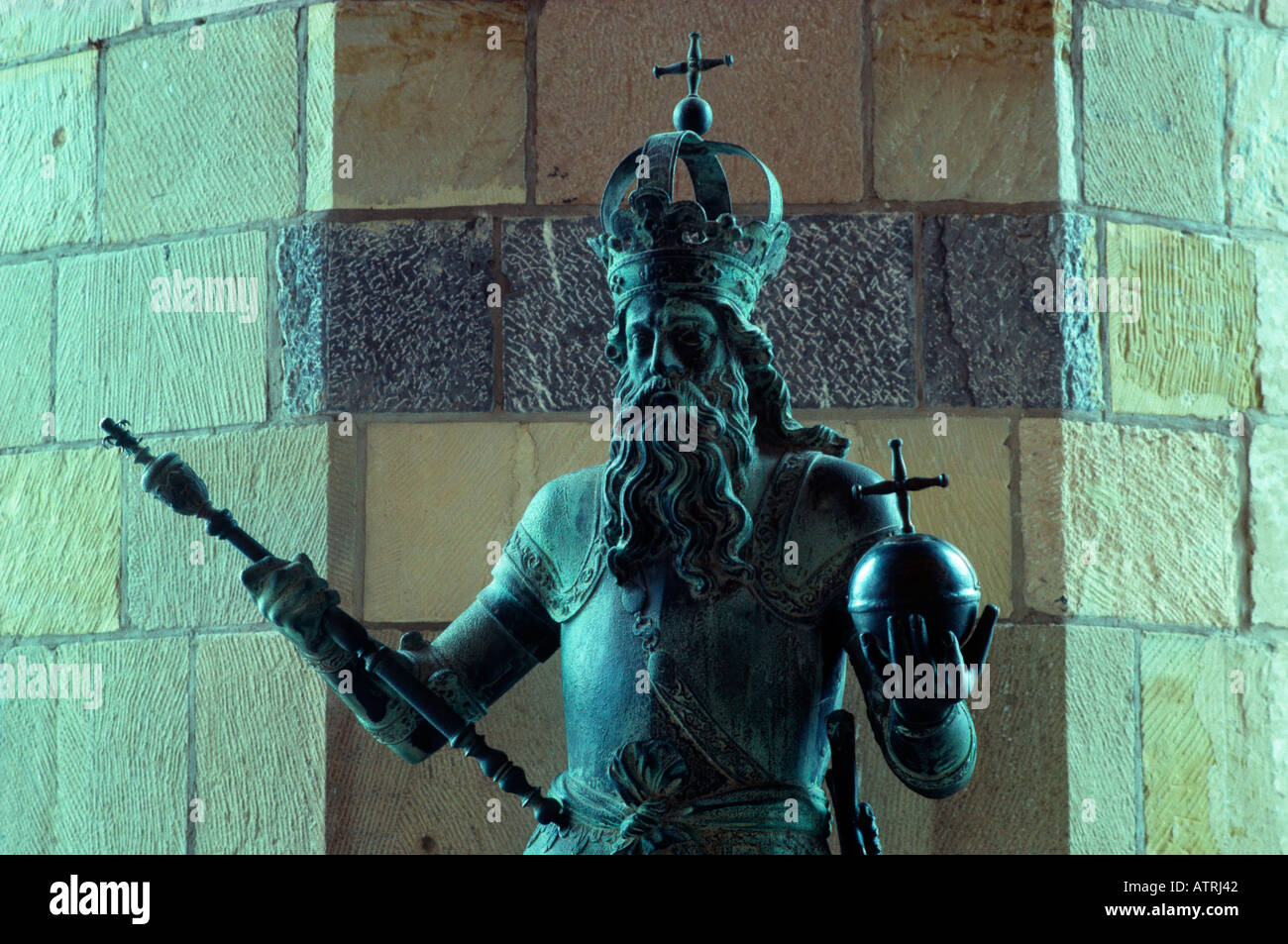 Charlemagne statue / Aachen Stock Photo - Alamy