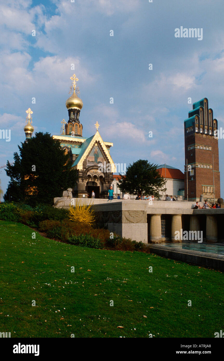 Russian chapel / Mathildenhoehe Stock Photo - Alamy