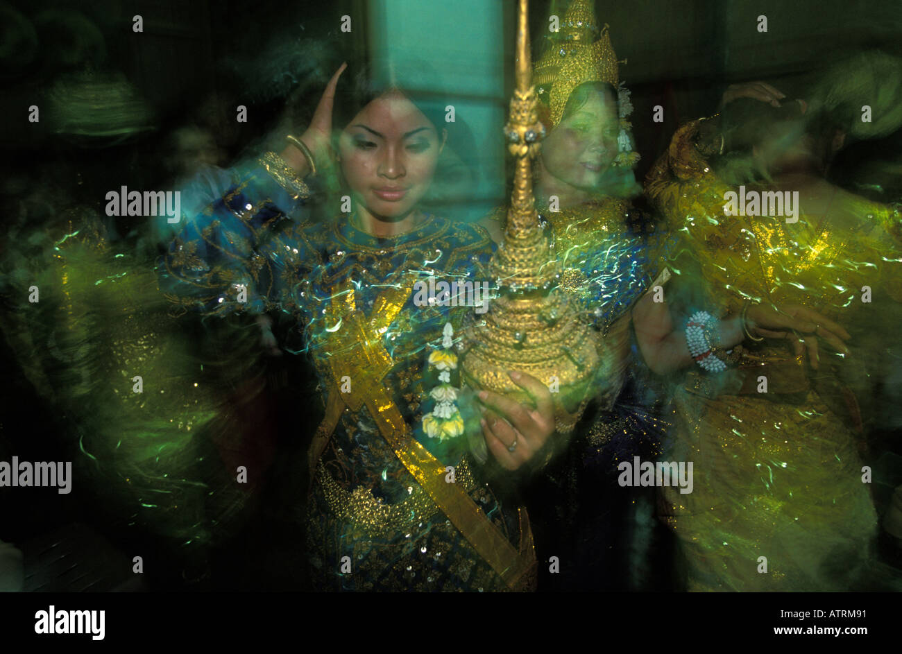 Siem Reap backstage at a traditional Apsara dancing show in the Kulen ...