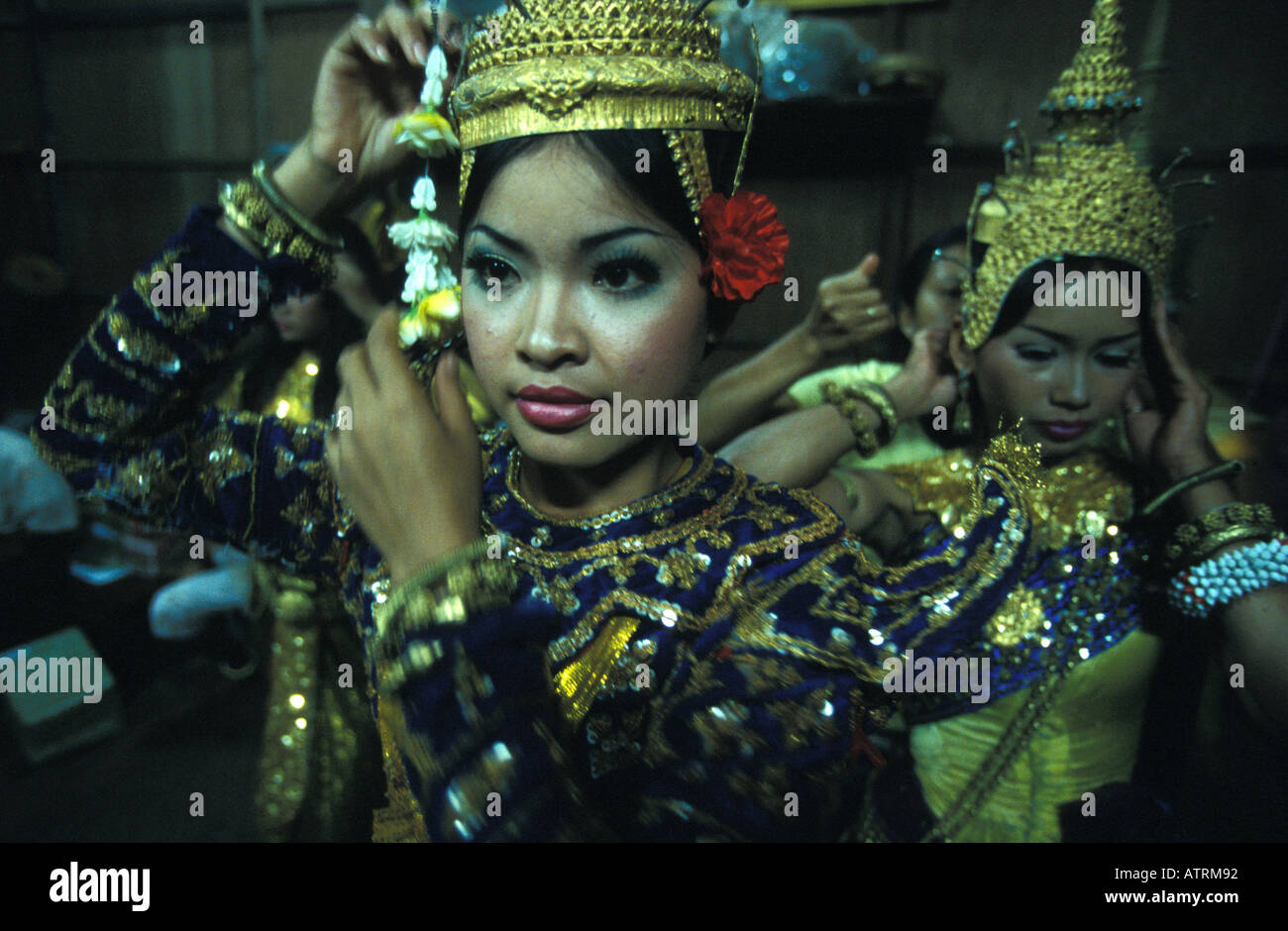 Siem Reap backstage at a traditional Apsara dancing show in the Kulen ...
