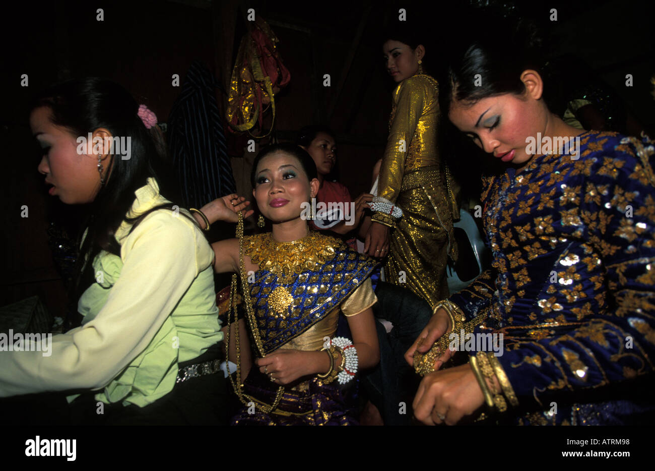 Siem Reap backstage at a traditional Apsara dancing show in the Kulen ...