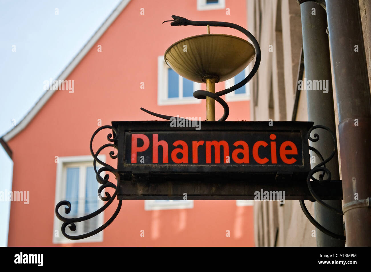 Old German style Pharmacie store sign pharmacy apotheke snake and ...