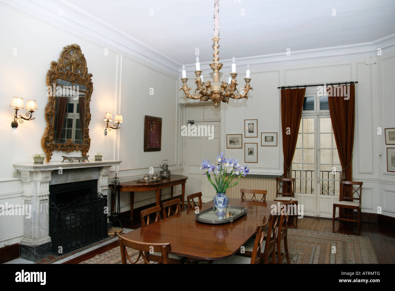 Dining room at the American Legation in Tangier now a museum Stock ...
