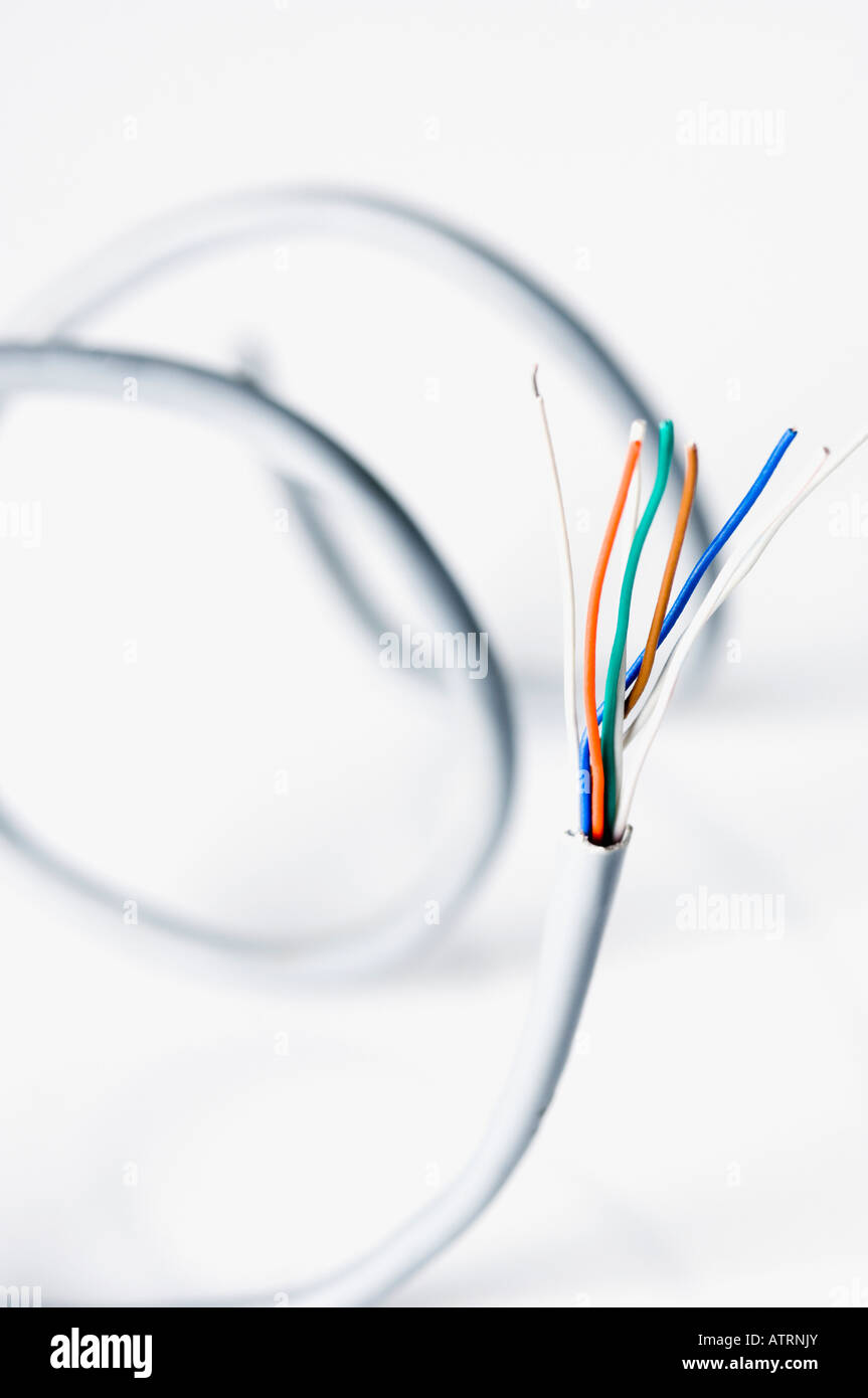 Close-up of multi-colored power cables Stock Photo - Alamy