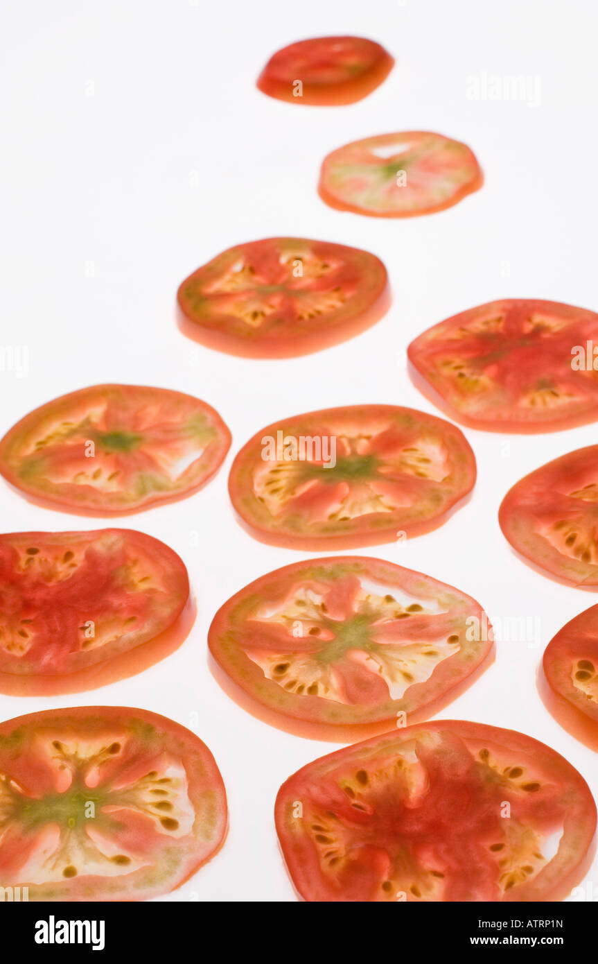 Close-up of tomato slices Stock Photo - Alamy