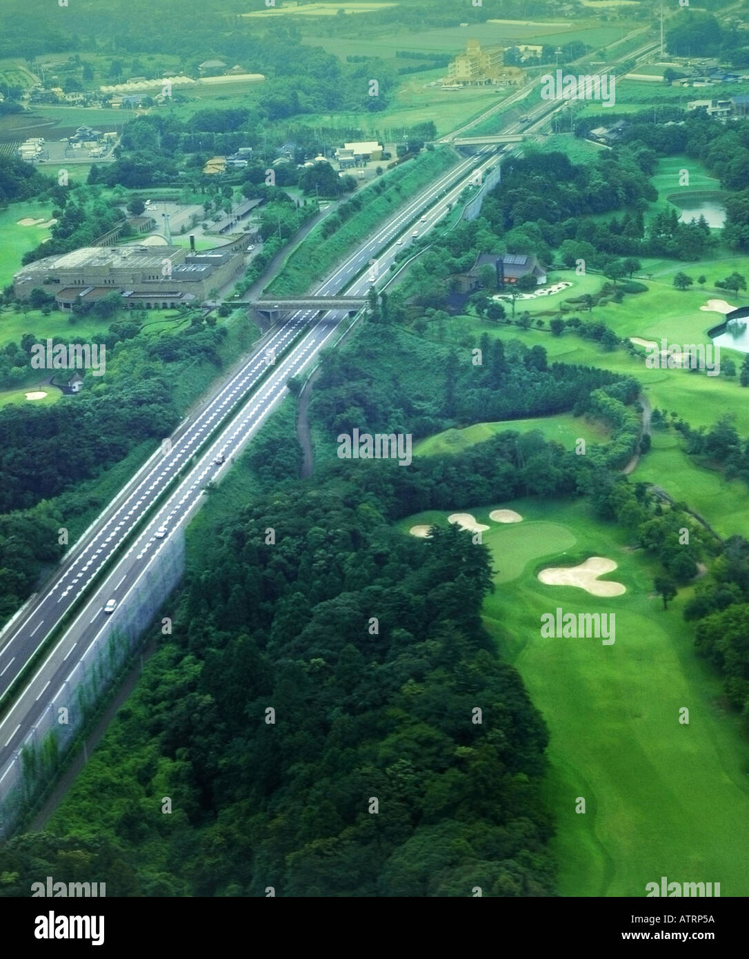 Golf Course and Highway in Tokyo Japan Stock Photo - Alamy