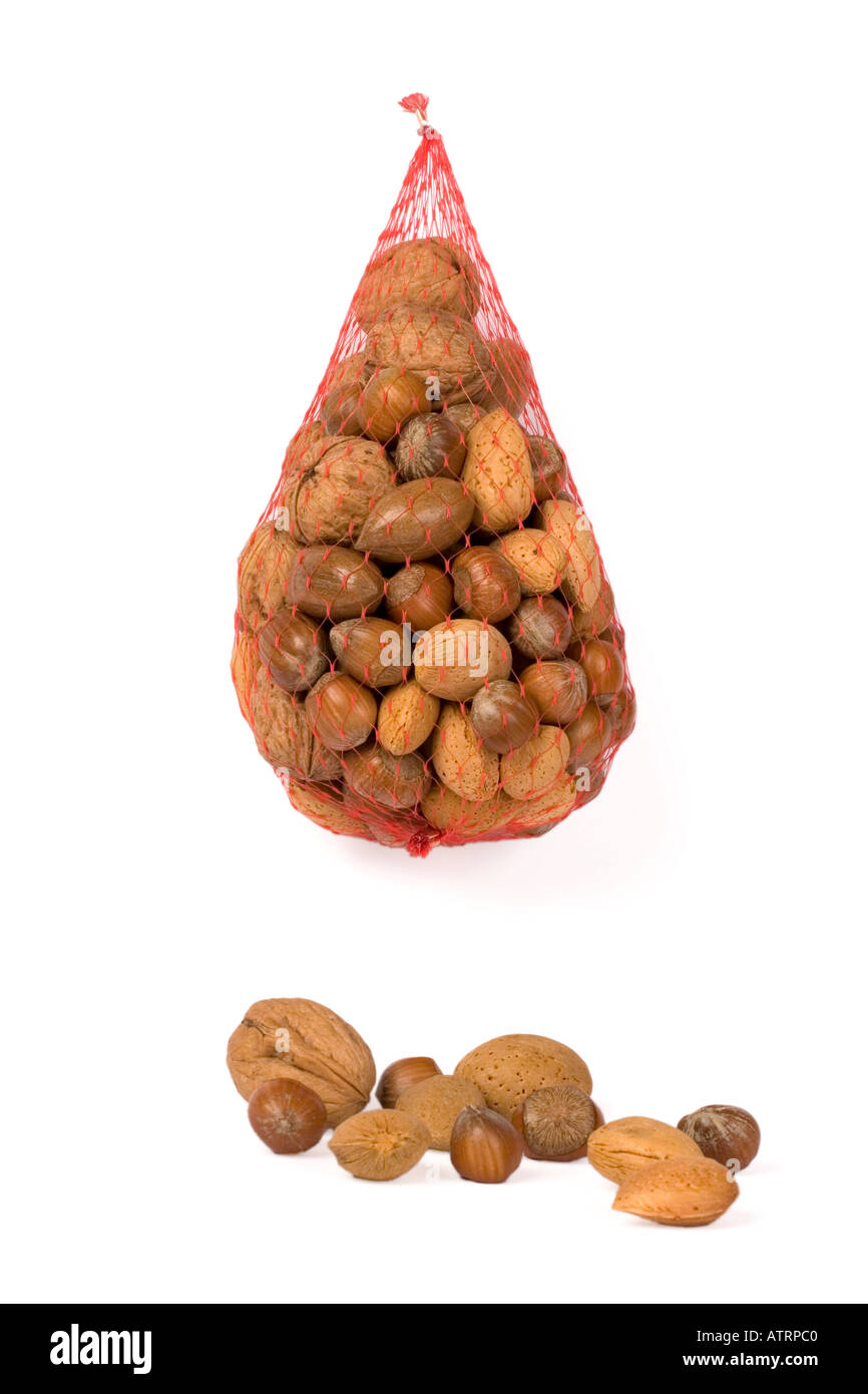 Mixed nuts bag Cut Out Stock Images & Pictures - Alamy
