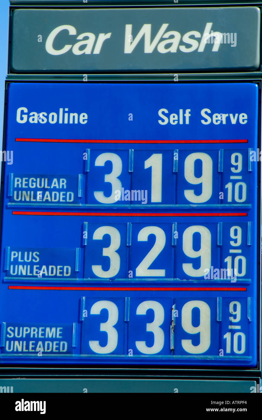 Gasoline station price sign Stock Photo - Alamy Gasoline station price sign Stock Photo - Alamy