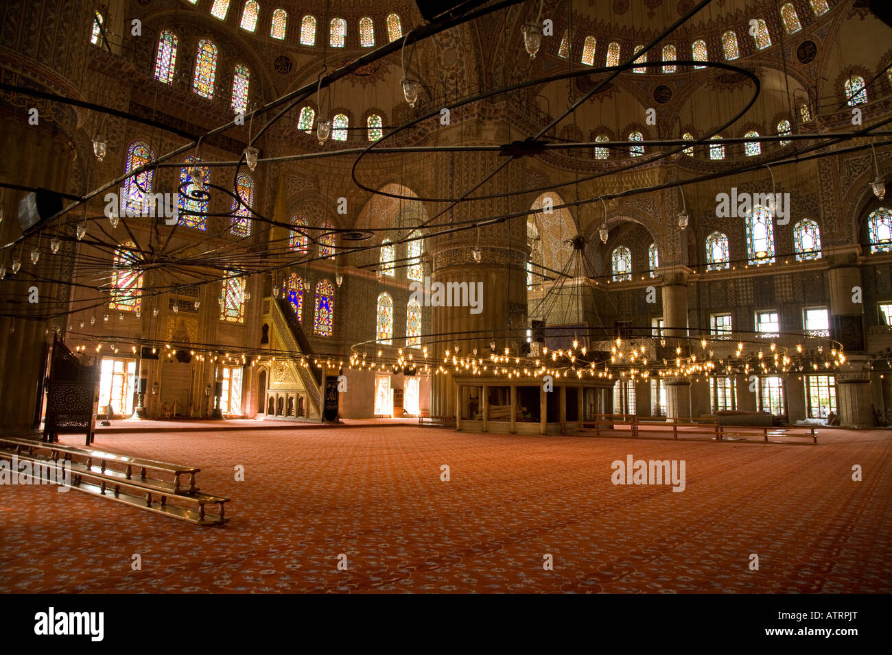 Interior of Blue Mosque Stock Photo - Alamy