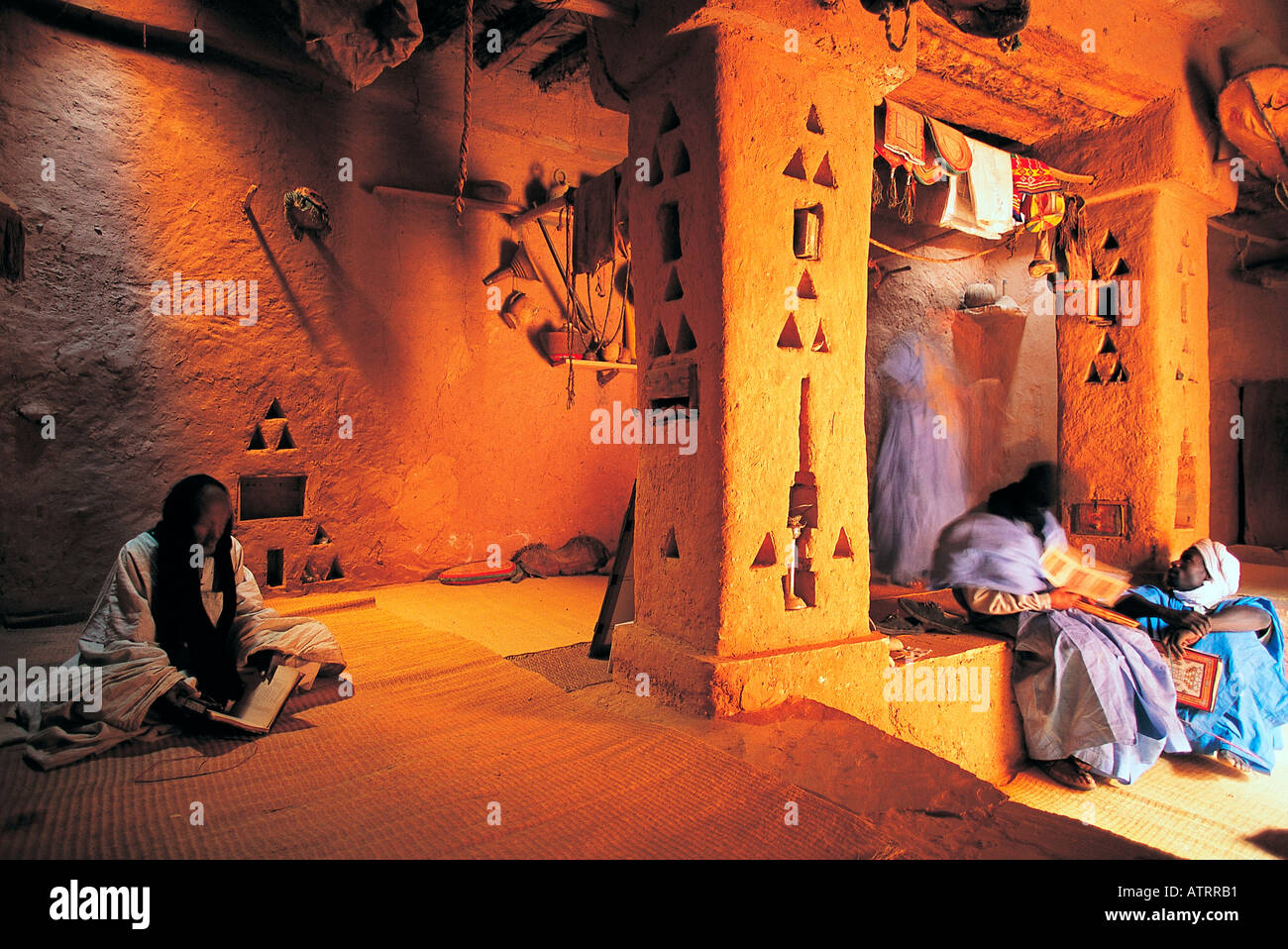 Library with old hand written Korans and books in Chinguetti Mauritania ...