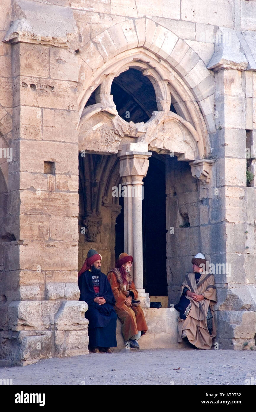 Film extras actors wait for action during the making of a movie, Crac ...