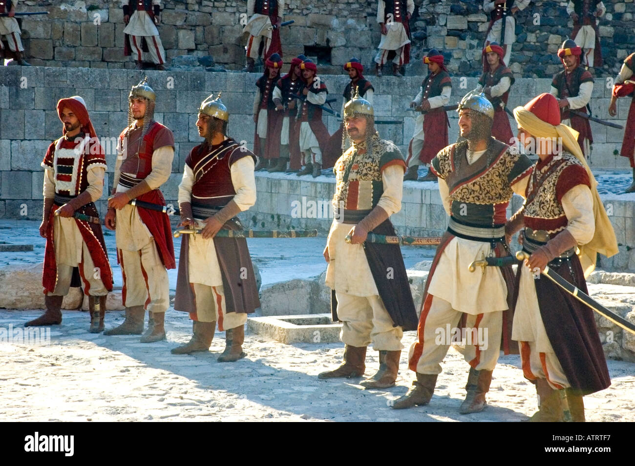 Film extras actors wait for action during the making of a movie, Crac ...