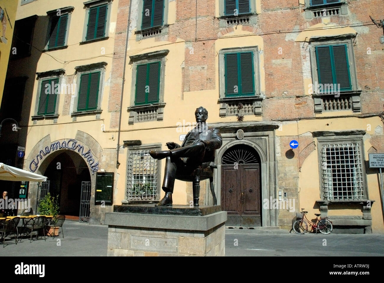 The Statue of Giacomo Puccini, son of Lucca in Italy Stock Photo - Alamy