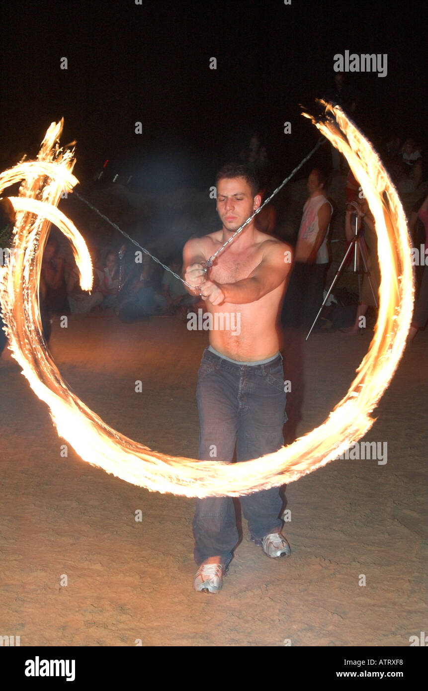 Fire juggler beach hi-res stock photography and images - Alamy