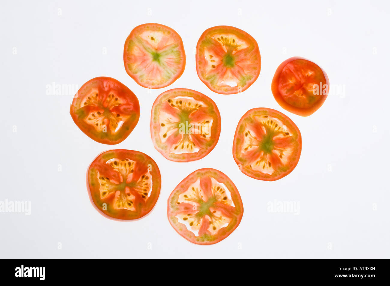 Close-up of tomato slices Stock Photo - Alamy