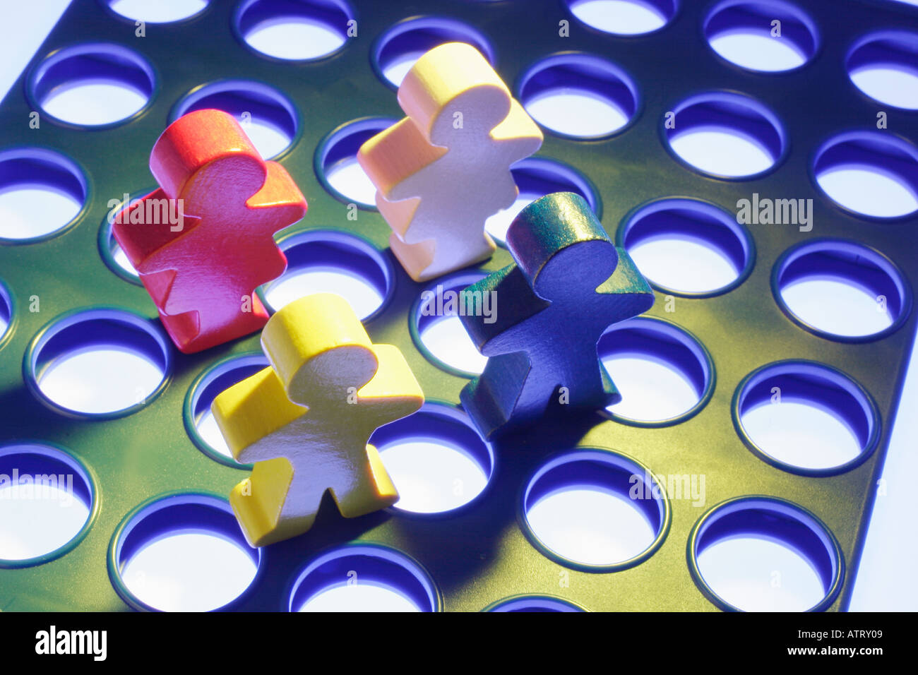 Wooden Children Figures Stock Photo - Alamy