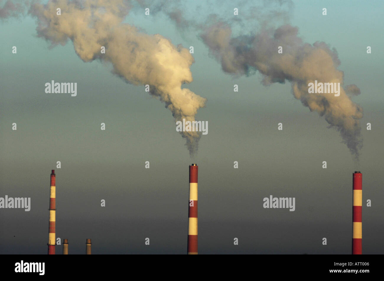 industrial plant, smokestacks Stock Photo - Alamy