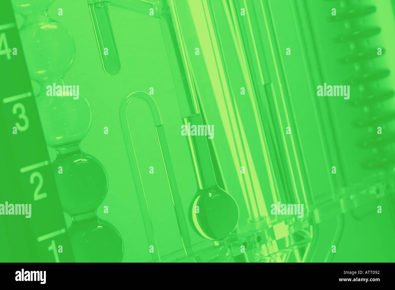 Laboratory test arrangement gadget with measuring unit Stock Photo - Alamy