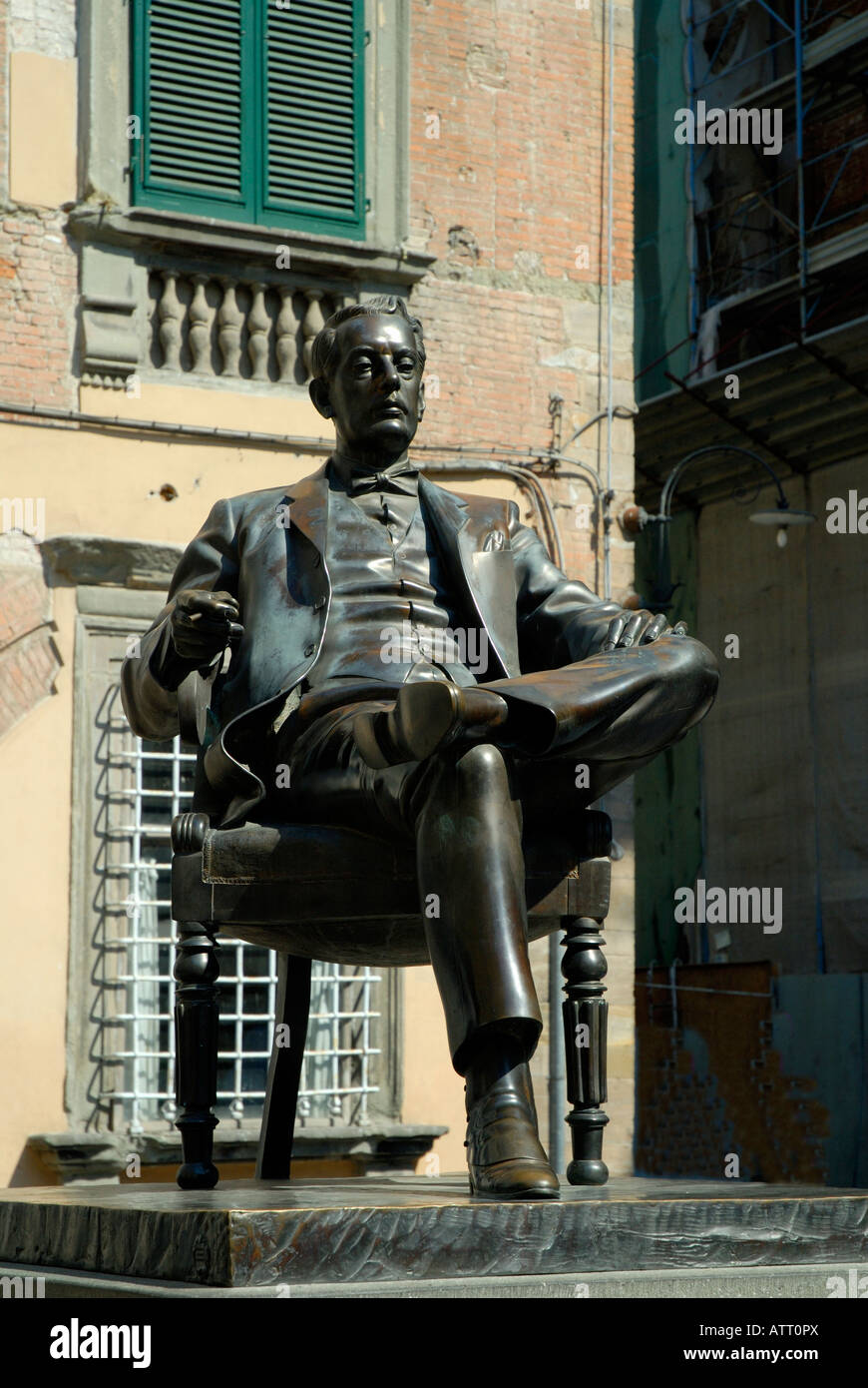 The Statue of Giacomo Puccini, son of Lucca in Italy Stock Photo - Alamy
