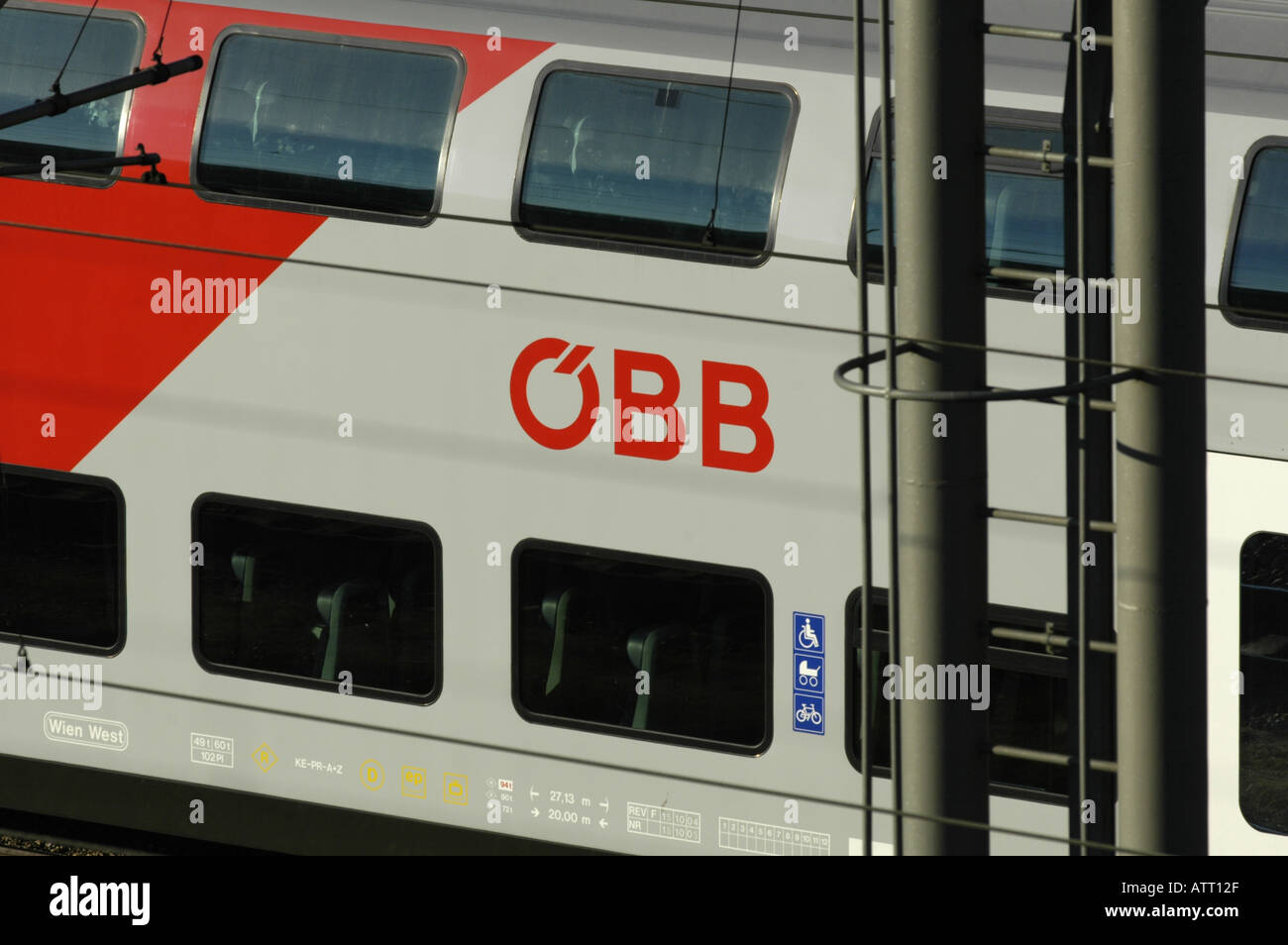 OEBB, Austrian Federal railway, train with City Shuttle logo Stock ...