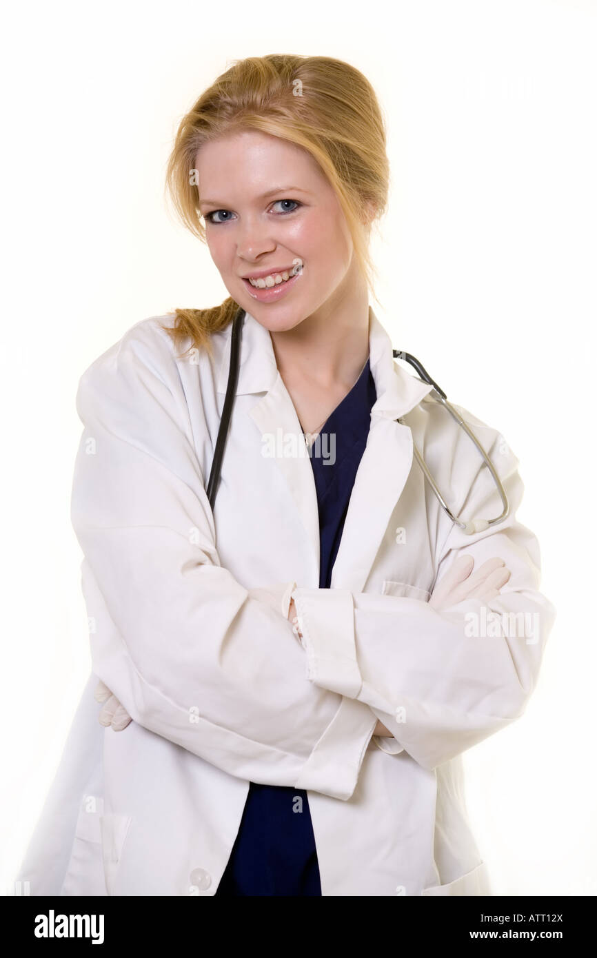 Smiling young medical student Stock Photo - Alamy