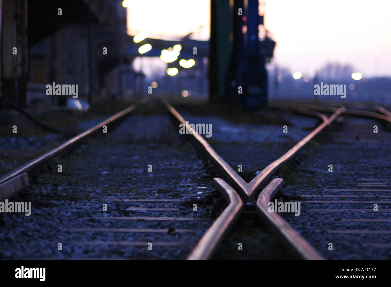Double track railway line hi-res stock photography and images - Alamy
