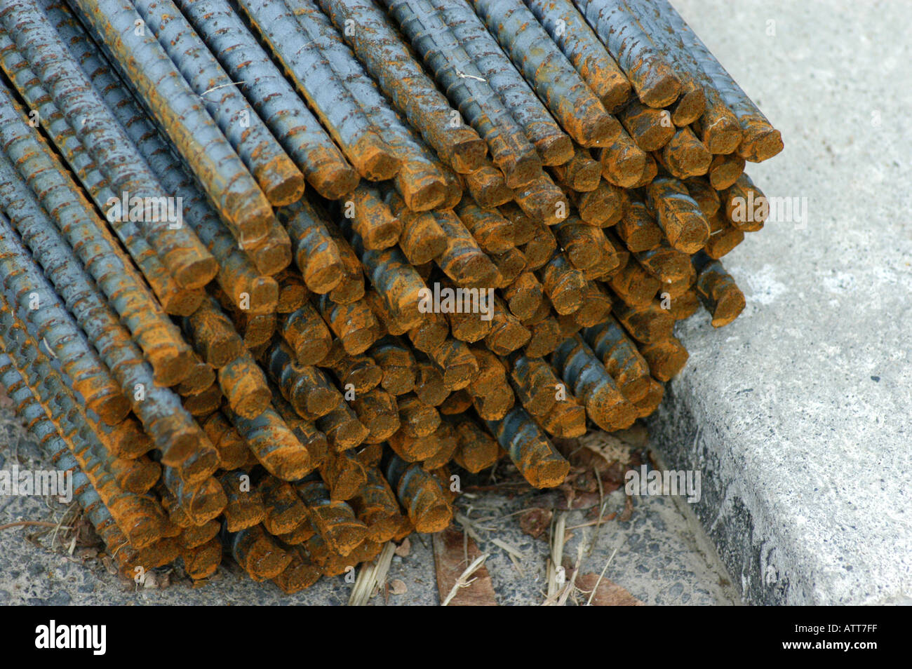 Rusted Reinforcement bars Stock Photo - Alamy