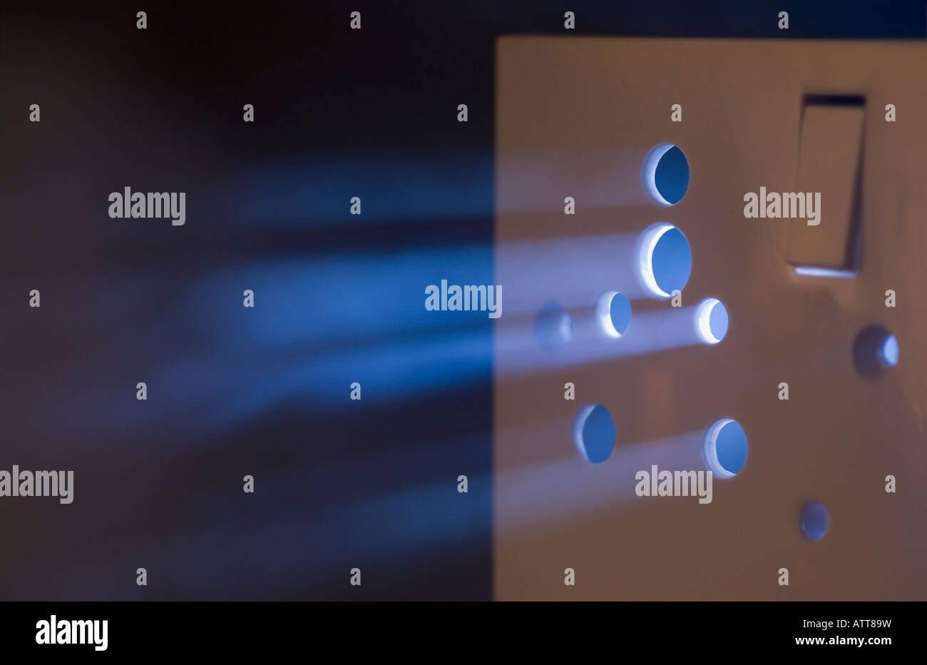 Light beam coming out from a switchboard Stock Photo - Alamy