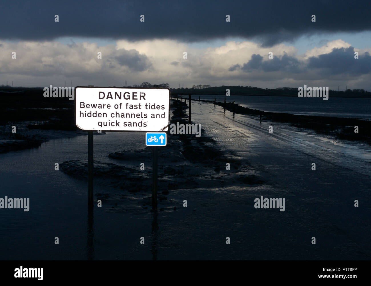 Causeway linking Sunderland Point with the mainland at Overton, and ...