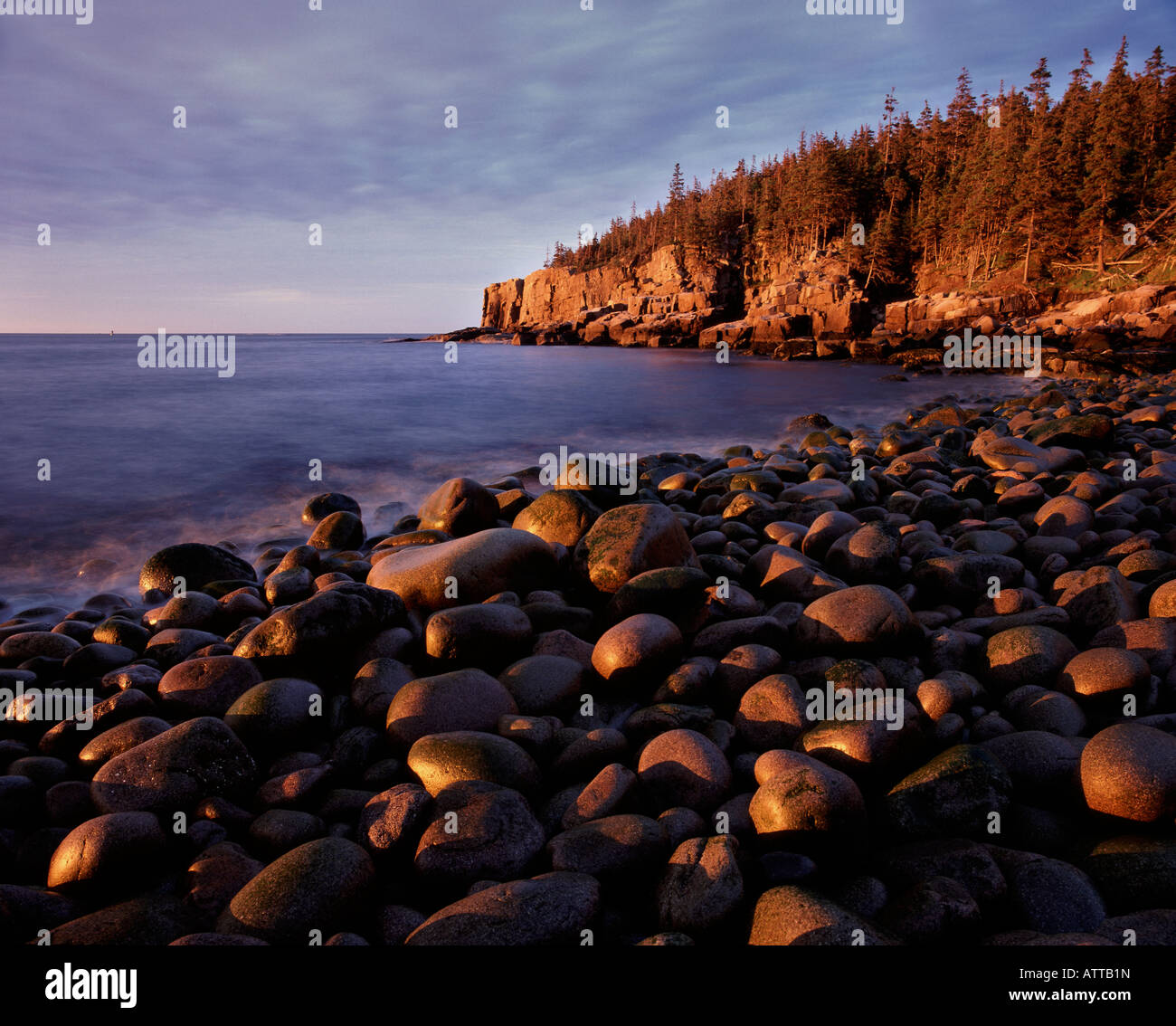 shoreline and Otter Cliffs, Acadia National Park, Maine Stock Photo - Alamy