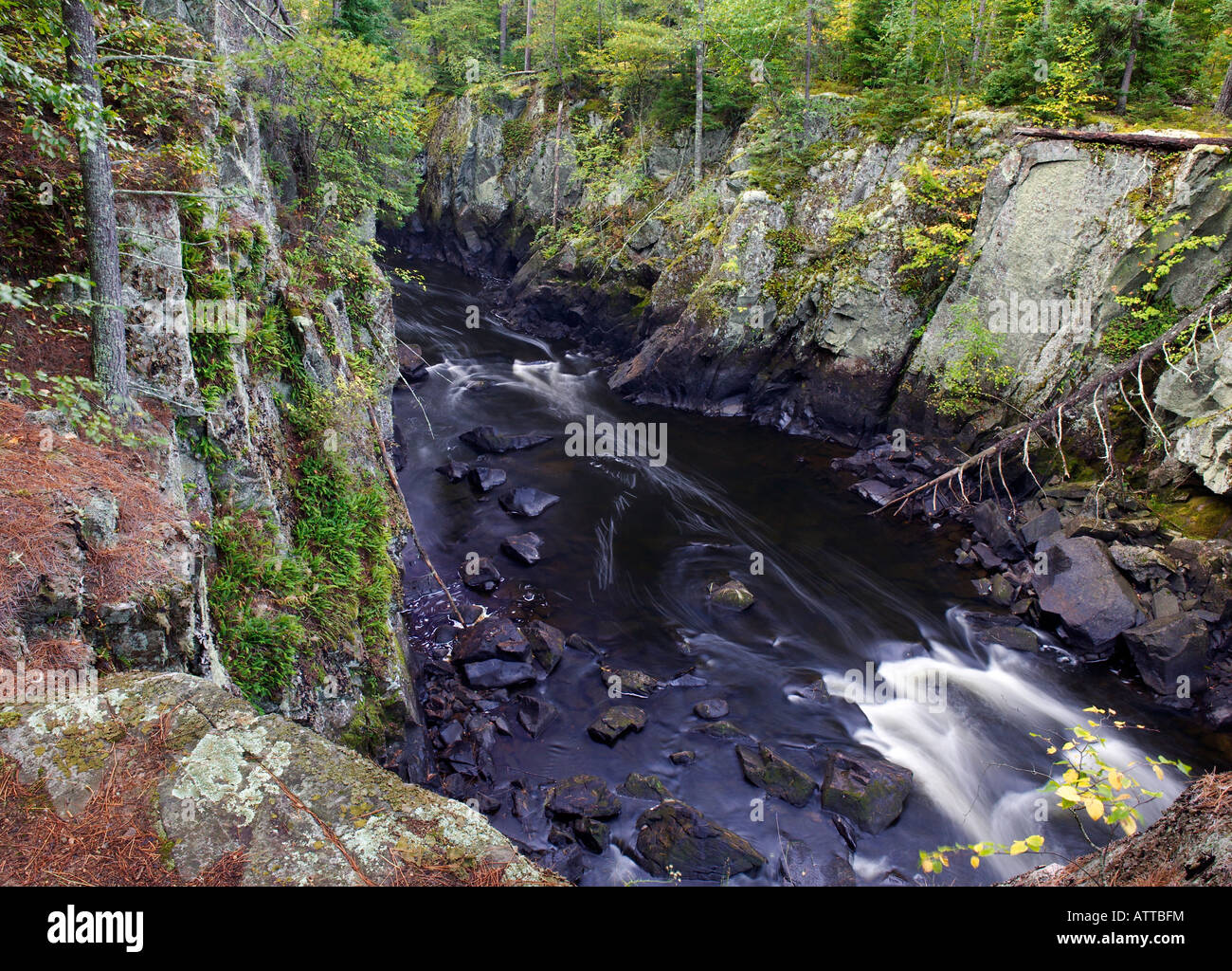 Vermillion River and gorge, Superior National Forest, Minnesota Stock ...