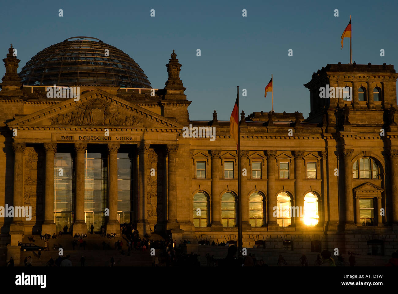 The Reichstag building, seat of the german parliament, in Berlin ...